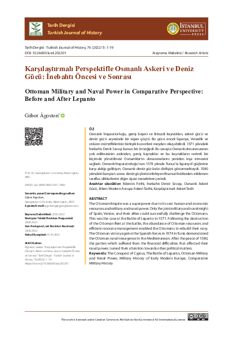 Gabor Agoston, "Karşılaştırmalı Perspektifle Osmanlı Askeri ve Deniz ...
