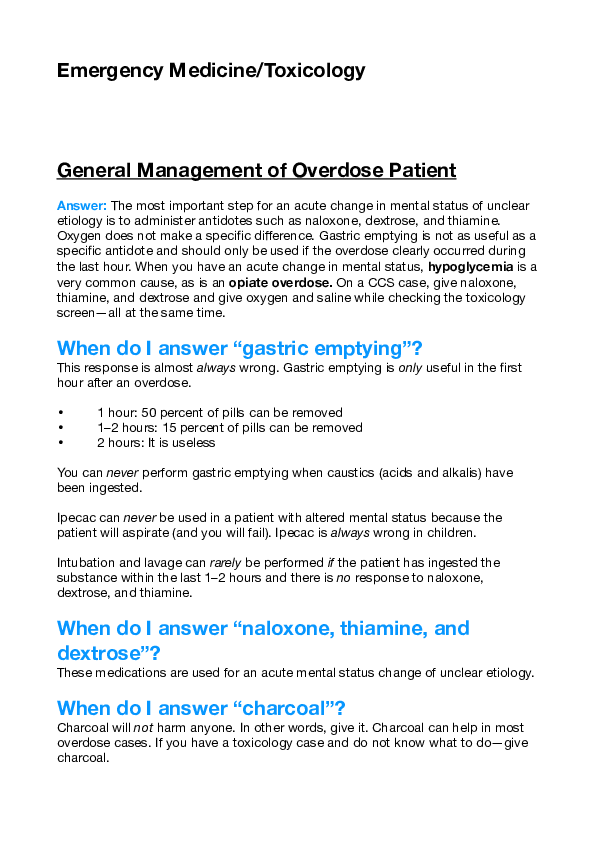 (PDF) Emergency Medicine/Toxicology
