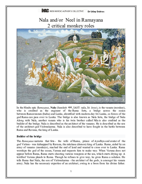 (DOC) Nala and/or Neel in Ramayana 2 critical monkey roles
