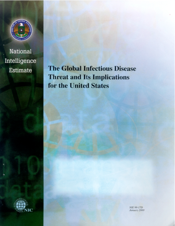 (PDF) National intelligence estimate: the global infectious disease ...