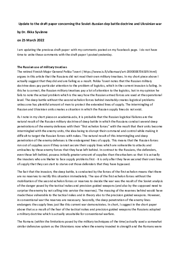 (PDF) Update to the draft paper concerning the Soviet-Russian deep ...