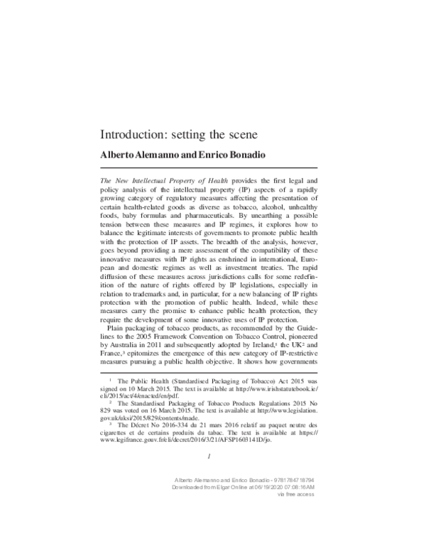 (PDF) Introduction: Setting the Scene