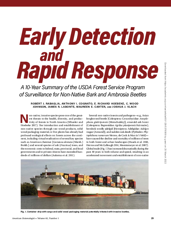 (PDF) Early Detection and Rapid Response: A 10-Year Summary of the USDA ...