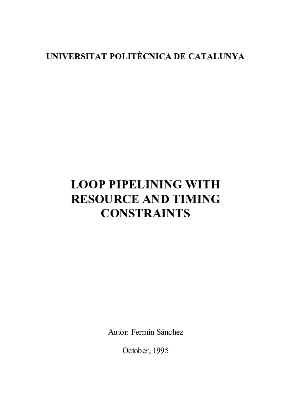 (PDF) An effective methodology for functional pipelining