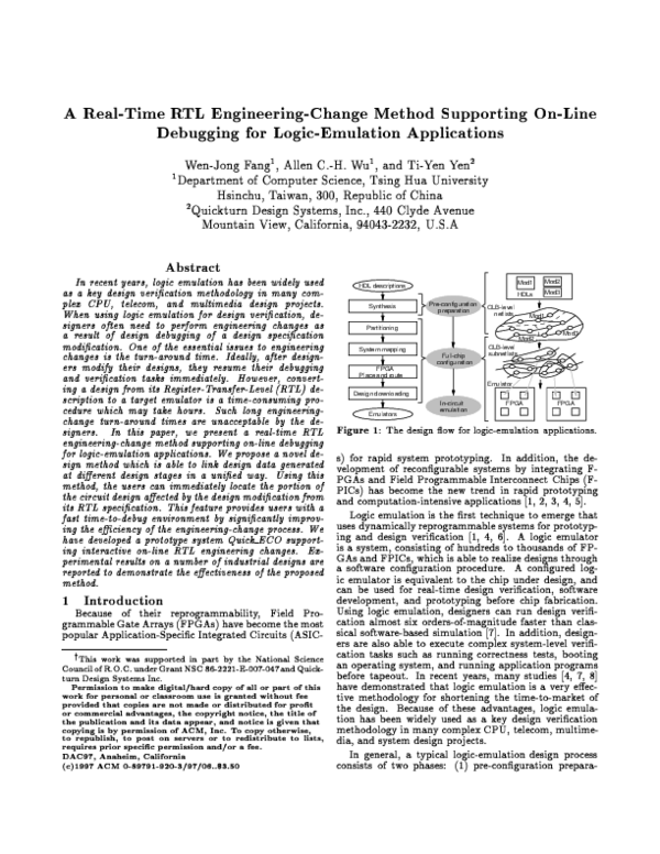 (PDF) A Real-Time RTL Engineering-Change Method Supporting on-Line Debugging for Logic-Emulation ...