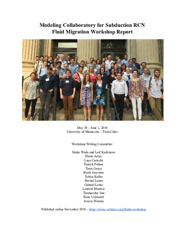 (PDF) Modeling Collaboratory for Subduction RCN Fluid Migration ...