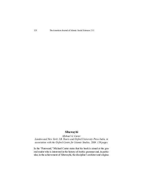 (PDF) Sibawayhi