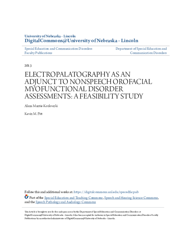 (PDF) Electropalatography as an adjunct to nonspeech orofacial ...