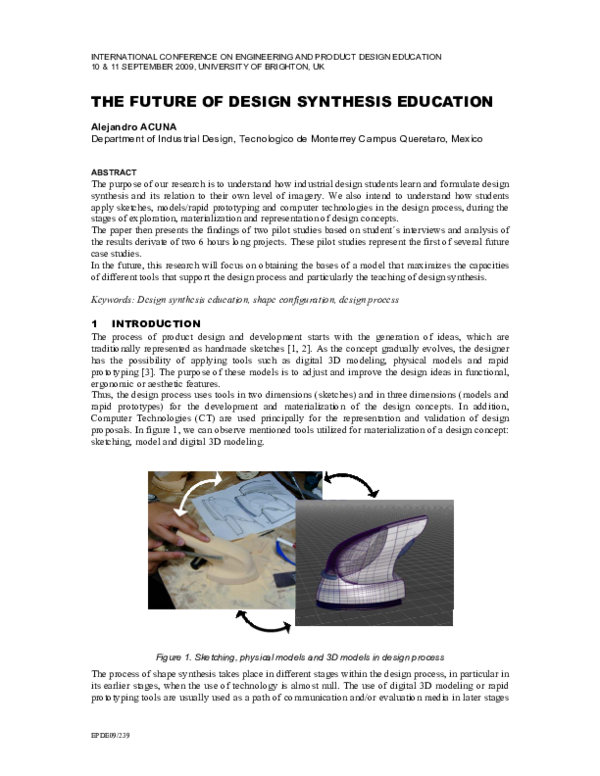 (PDF) The future of design synthesis education
