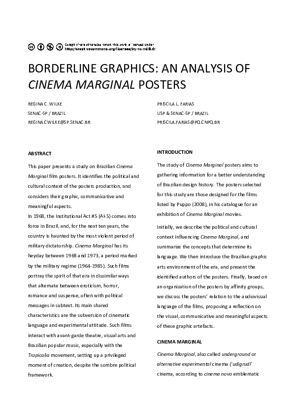 (PDF) Borderline graphics: an analysis of Cinema Marginal posters