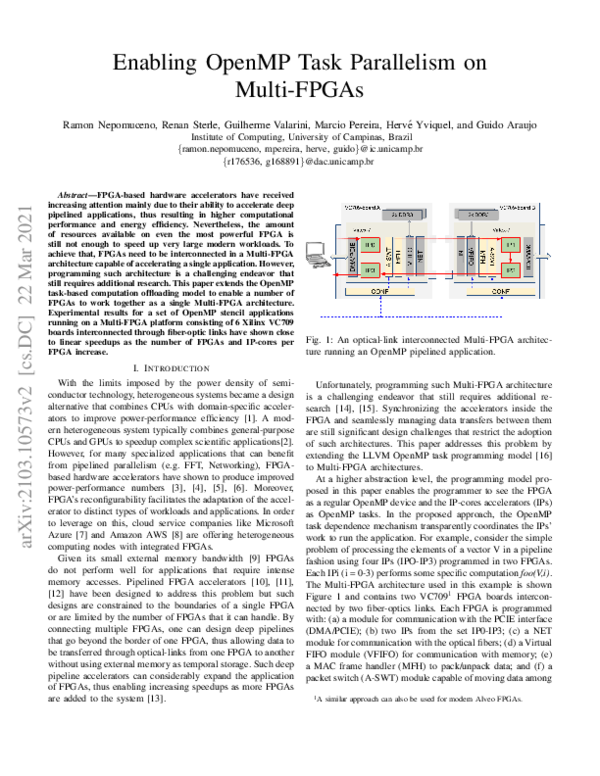 (PDF) Enabling OpenMP Task Parallelism on Multi-FPGAs