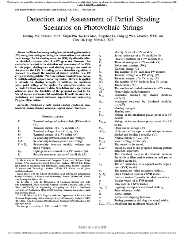 (PDF) Detection and Assessment of Partial Shading Scenarios on ...