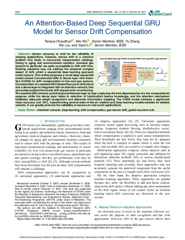 (PDF) An Attention-Based Deep Sequential GRU Model for Sensor Drift Compensation