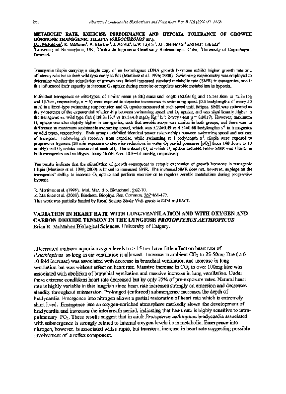 (PDF) Variation in heart rate with lungventilation and with oxygen and ...