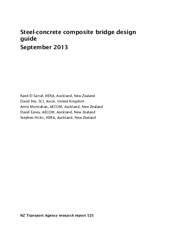 (PDF) Steel/concrete composite bridge design guide, September