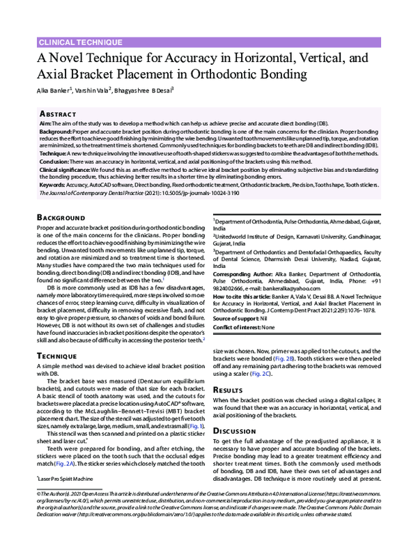 (PDF) A Novel Technique for Accuracy in Horizontal, Vertical, and Axial ...