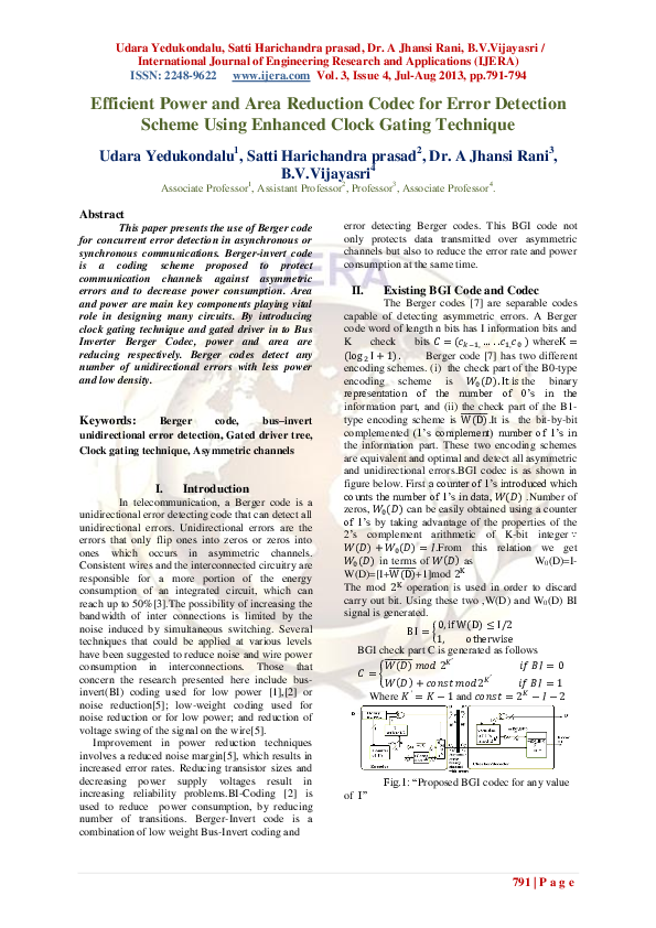 (PDF) Efficient Power and Area Reduction Codec for Error Detection ...
