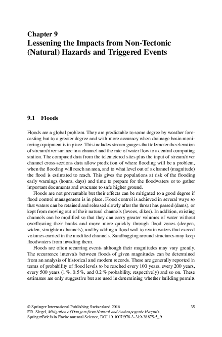 (PDF) Lessening the Impacts from Non-Tectonic (Natural) Hazards and ...