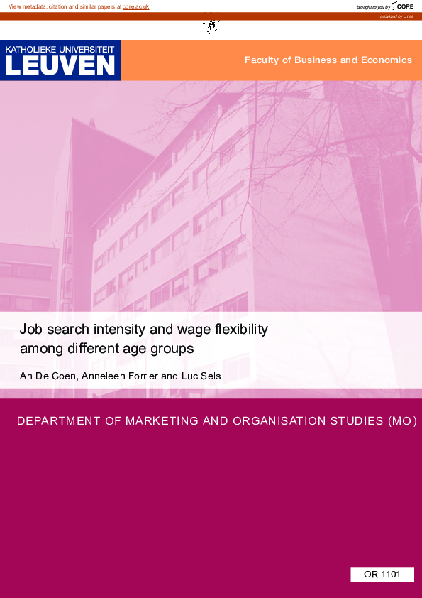 (PDF) 1 Job Search Intensity and Wage Flexibility Among Different Age ...