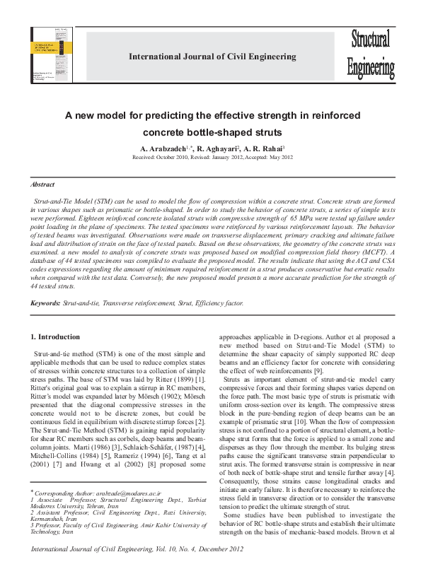 (PDF) A new model for predicting the effective strength in reinforced ...
