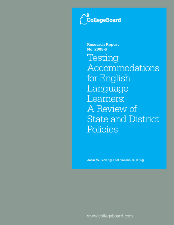 (PDF) Testing Accommodations for English Language Learners: A Review of ...