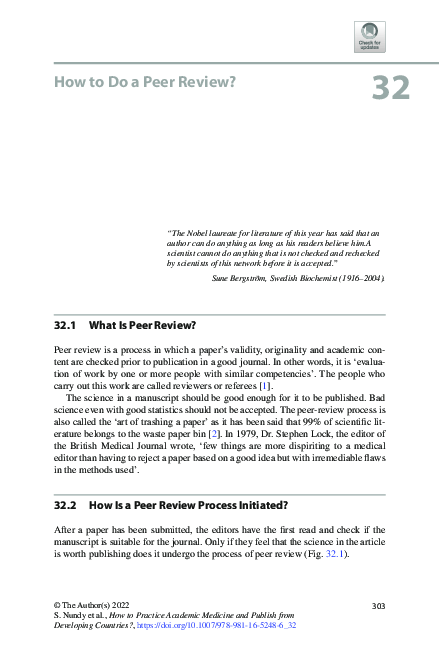 (PDF) How to Do a Peer Review?