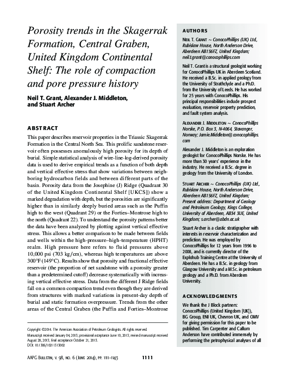(PDF) Porosity trends in the Skagerrak Formation, Central Graben ...
