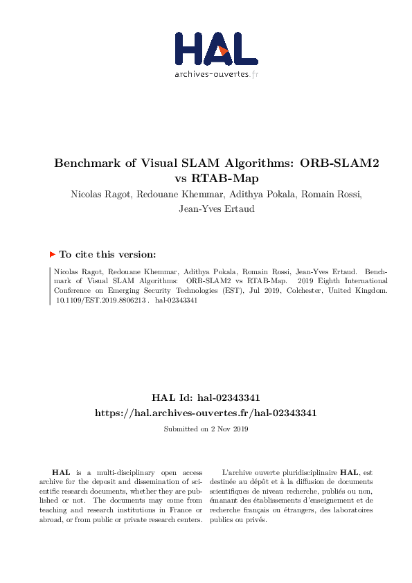 (PDF) Comparison of 3-dimensional SLAM systems: RTAB-Map vs. Kintinuous
