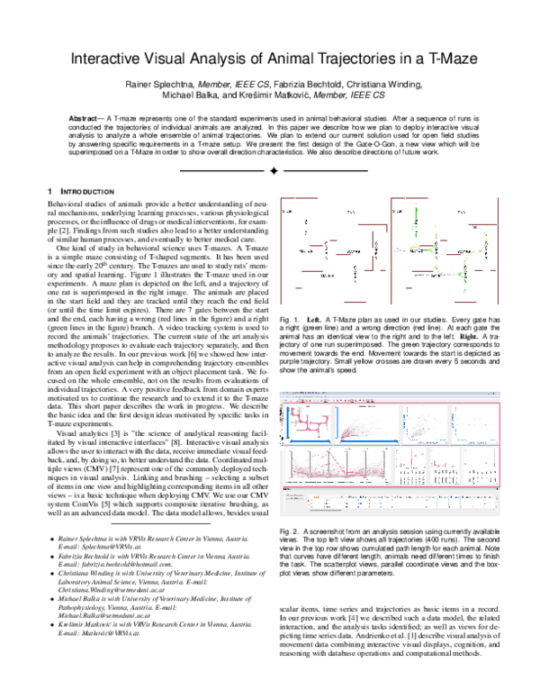 (PDF) Interactive Visual Analysis of Animal Trajectories in a T-Maze