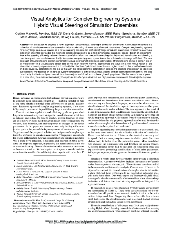 (PDF) Visual Analytics for Complex Engineering Systems: Hybrid Visual Steering of Simulation ...