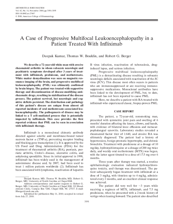 (PDF) A case of progressive multifocal leukoencephalopathy in a patient ...