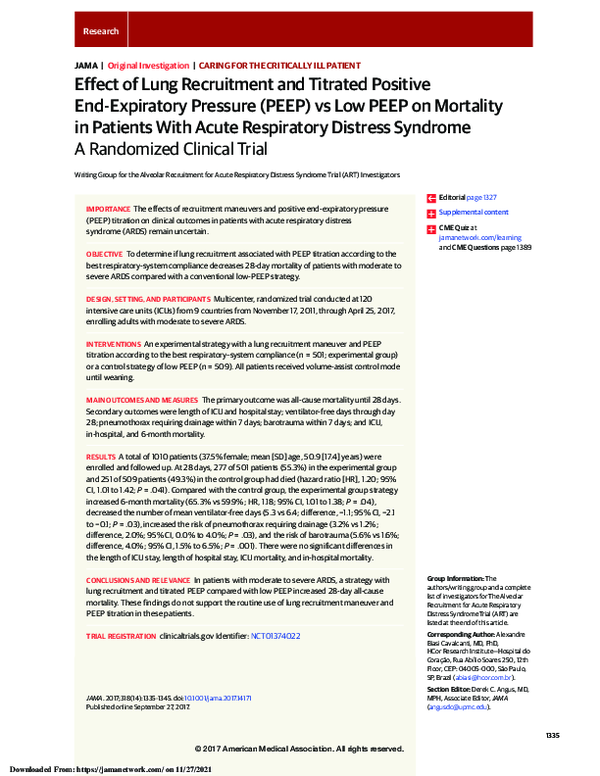 (PDF) Measurement of PEEP-induced alveolar recruitment: just a research tool? | michele michele ...