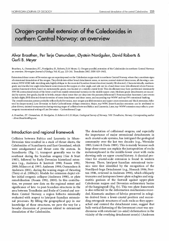 (PDF) Orogen-paral lel extension of the Caledonides in northern Central ...