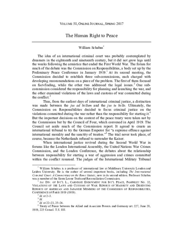 (PDF) The Human Right to Peace