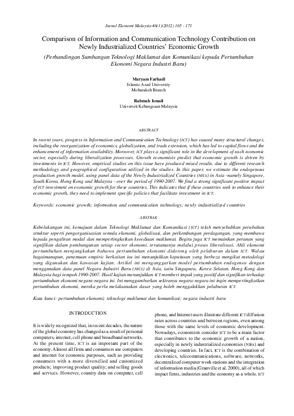 (PDF) Comparison of information and communication technology ...