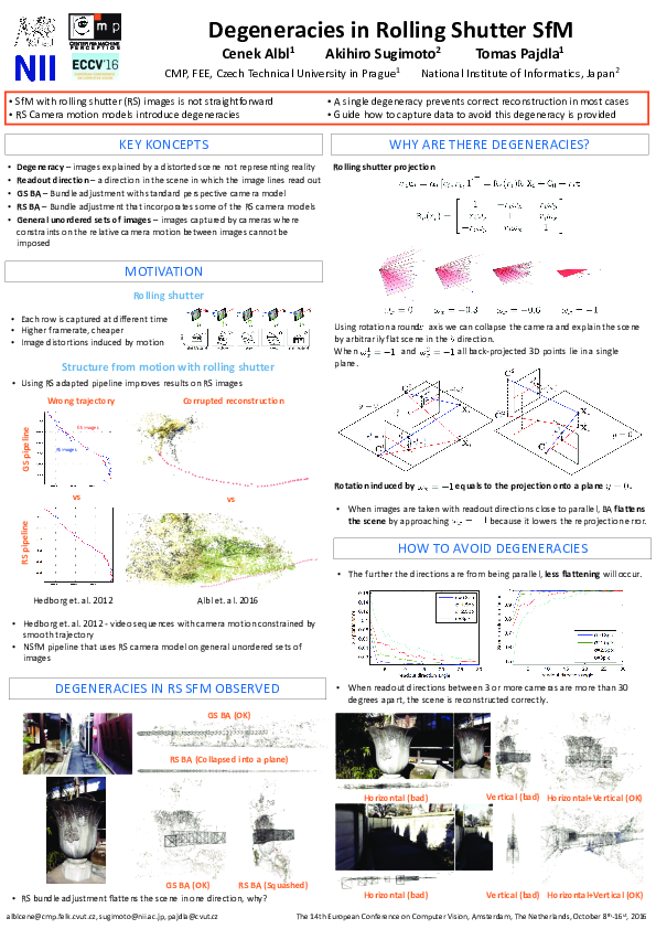 (PDF) Degeneracies in Rolling Shutter SfM