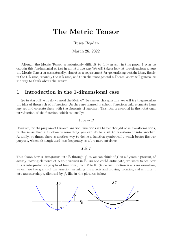 (PDF) The Metric Tensor