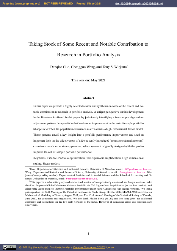 (PDF) Taking Stock of Some Recent and Notable Contribution to Research ...