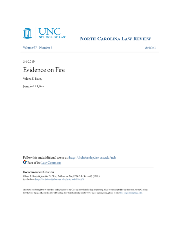 (PDF) Evidence on Fire
