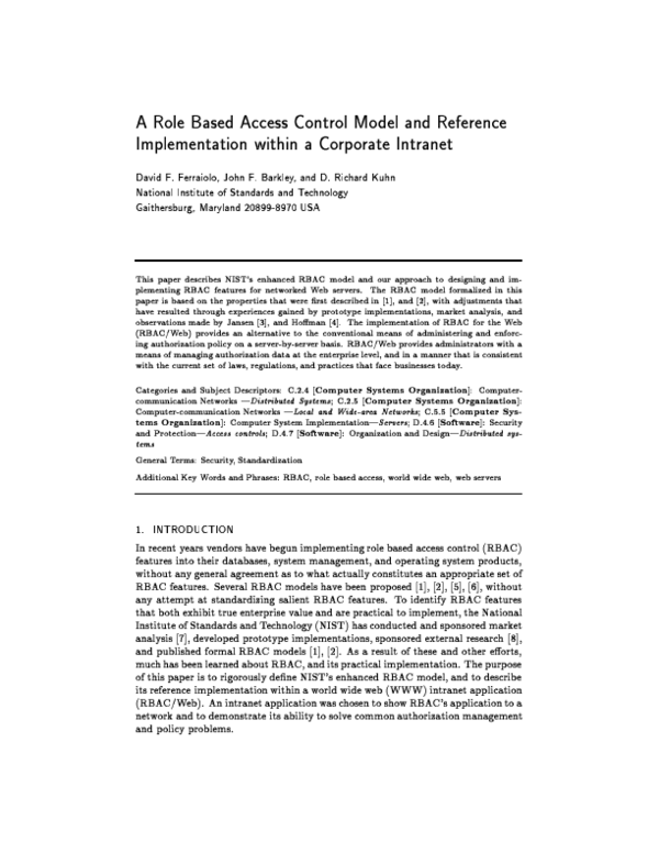 (PDF) A role-based access control model and reference implementation ...