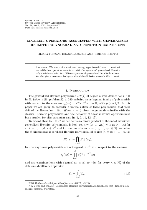 (PDF) Maximal operators associated with Generalized Hermite polynomials ...