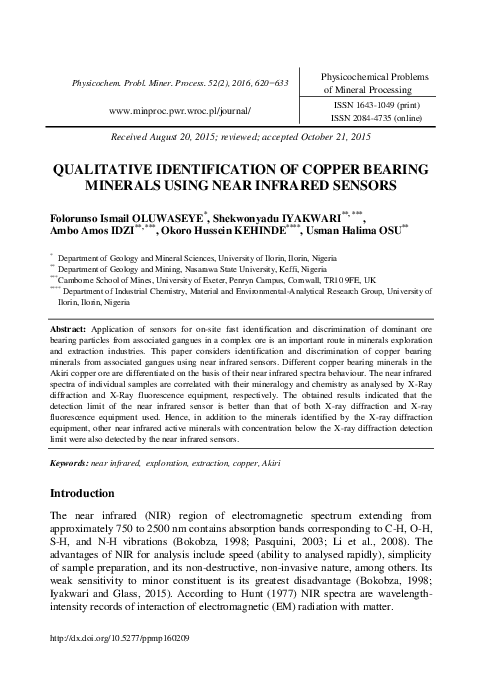(PDF) 2016, 620−633 Physicochemical Problems of Mineral Processing