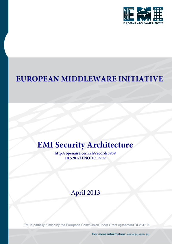 (PDF) EMI Security Architecture