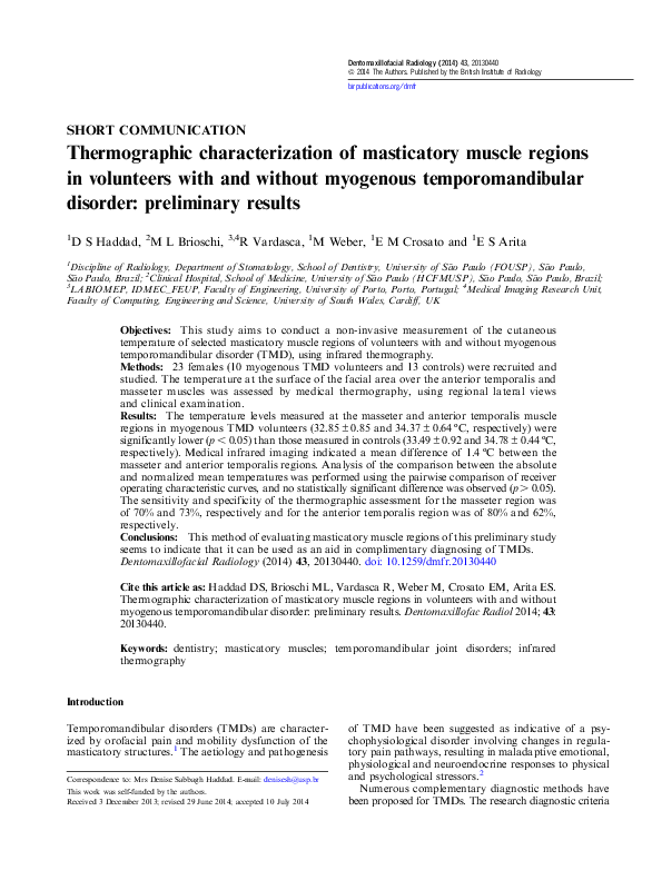 (PDF) Thermographic characterization of masticatory muscle regions in ...