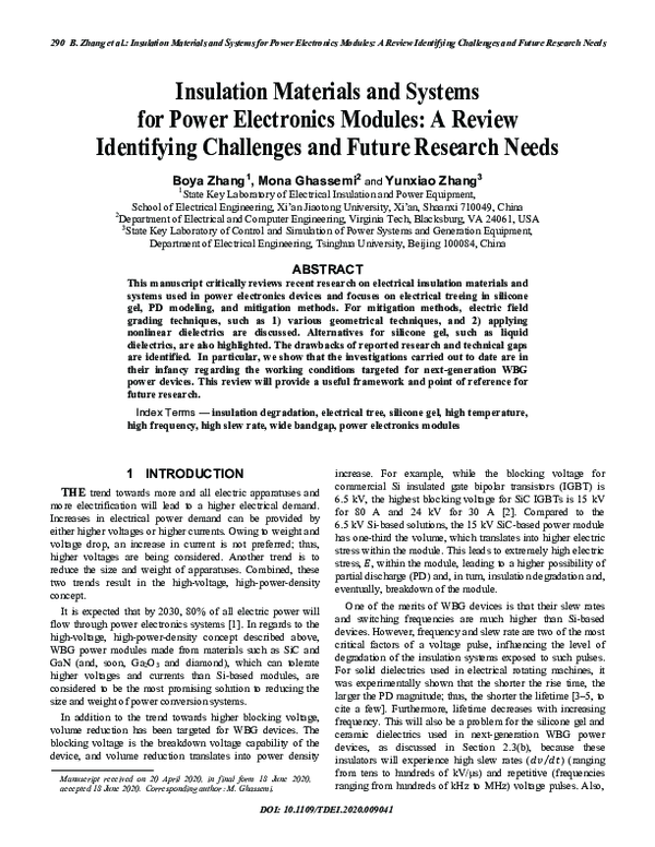 (PDF) Insulation Materials and Systems for Power Electronics Modules: A ...