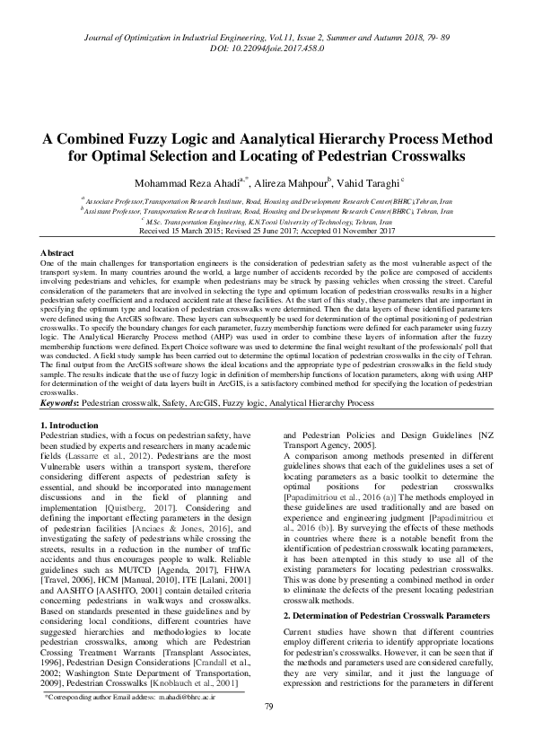 Pdf A Combined Fuzzy Logic And Analytical Hierarchy Process Method For Optimal Selection And