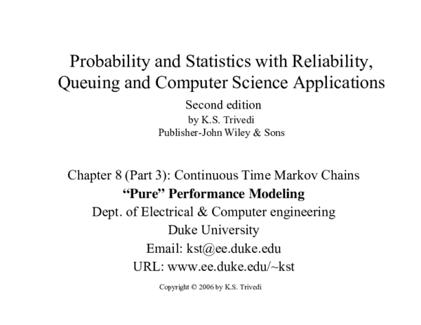(PDF) Probability and Statistics with Reliability, Queuing, and ...