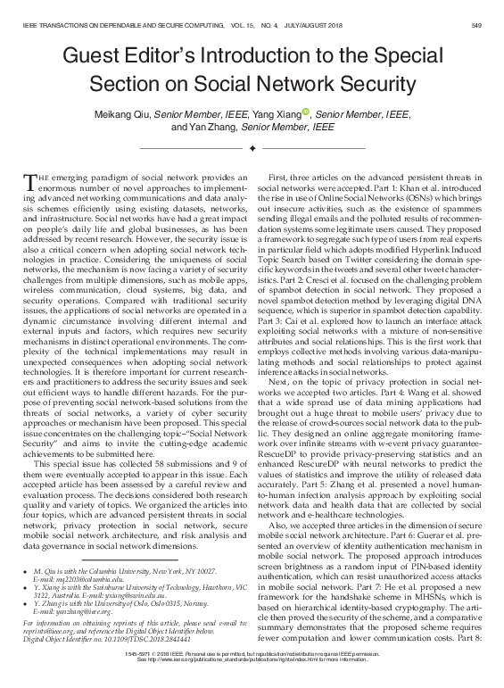 (PDF) Guest Editors' Introduction to the Special Section on Bioinformatics Research and Applications