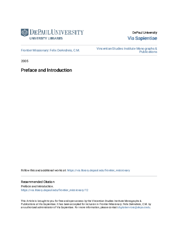 (PDF) Preface and introduction