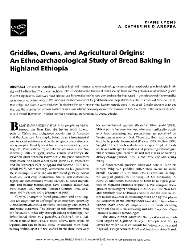 (PDF) The Archaeology of Neolithic Cooking Traditions: Archaeobotanical ...